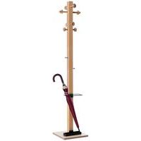 EasyCloth stumtjener i massivt træ med otte runde kroge - Witre.dk