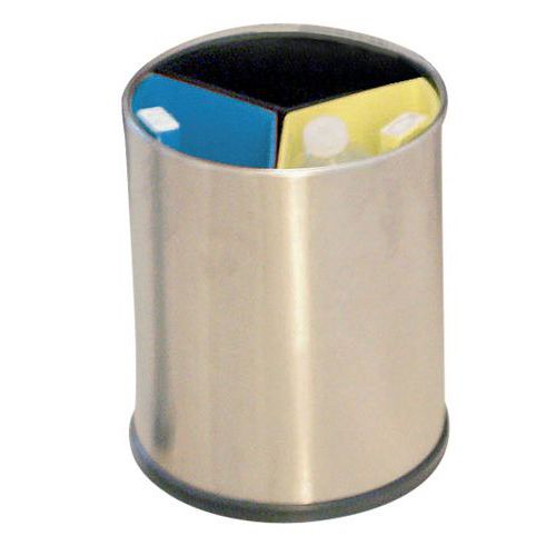 Kontoraffaldsspand med 3 rum - Farvede beholdere - 13 l - Probbax ...