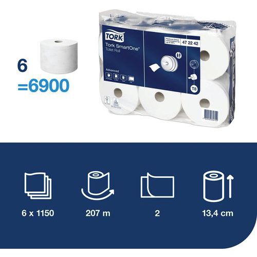 Tork Advanced SmartOne toiletpapir - Rulle - T8